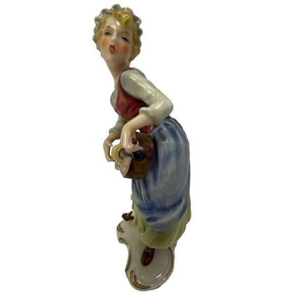 Goebel | Art | Vintage Htf Goebel Porcelain Figurine Woman W Violin 75 ...
